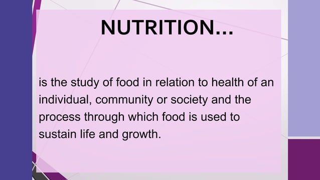 Basic principle of good and proper nutrition | PPTX