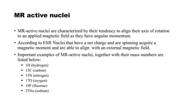 Basic principle of MRI | PPTX