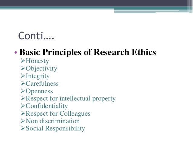 Basic principle of research ethics