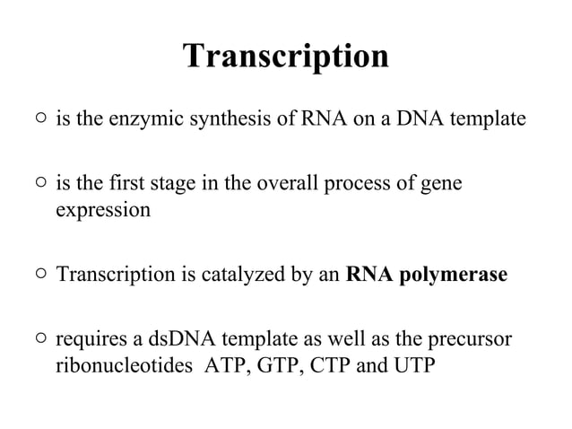 Basic principle of transcription | PPT