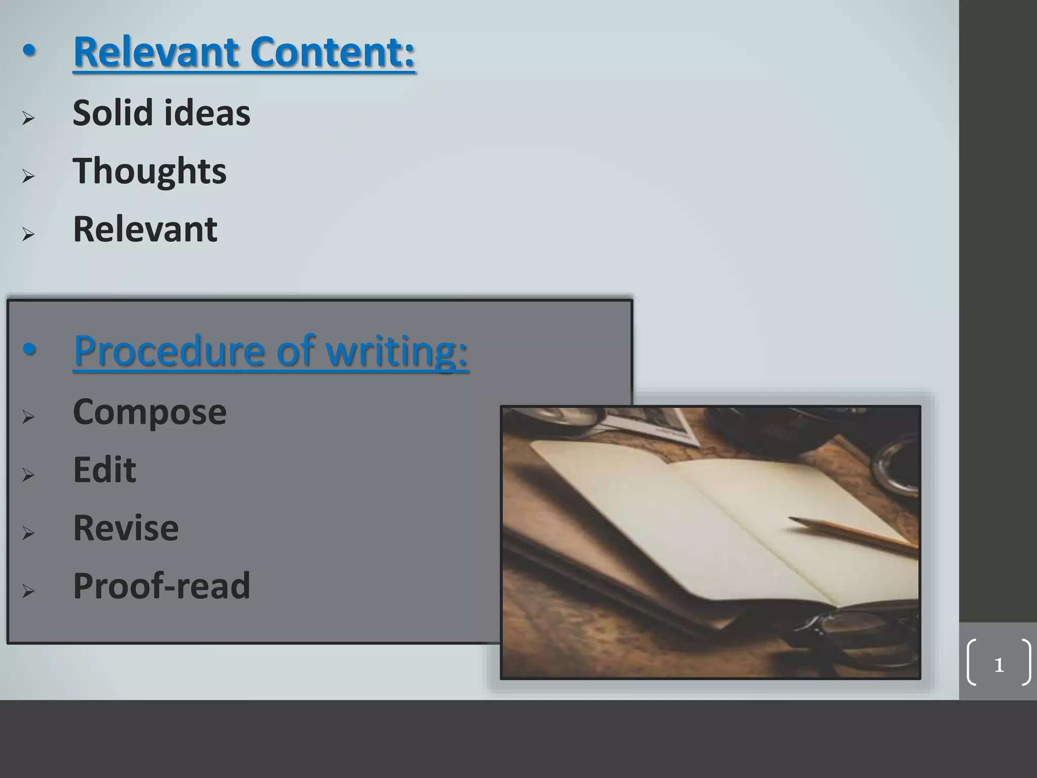 Basic principle of writing | PPTX