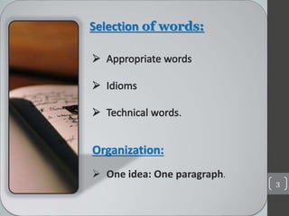 Basic principle of writing | PPTX