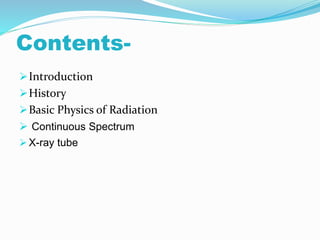 Basic principle of x ray | PPTX