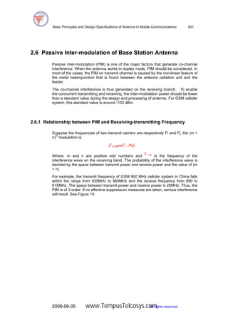 Basic Principles and Design of The Antenna in Mobile Communications | PDF