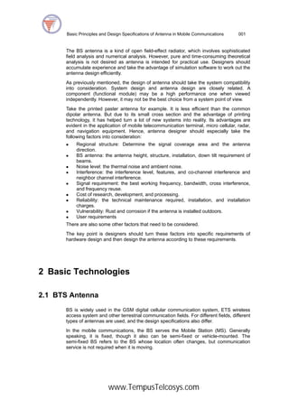Basic Principles and Design of The Antenna in Mobile Communications | PDF