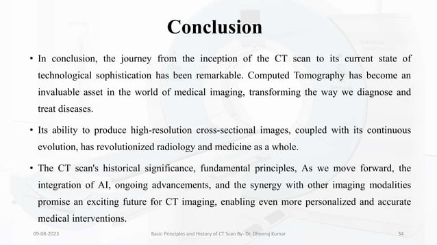 Basic Principles and History of CT Scan.pptx | Medical Tests | Medical ...