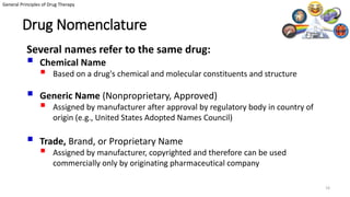 Pharmacology Definitions, Nomenclature and Pharmacodynamics I | PDF