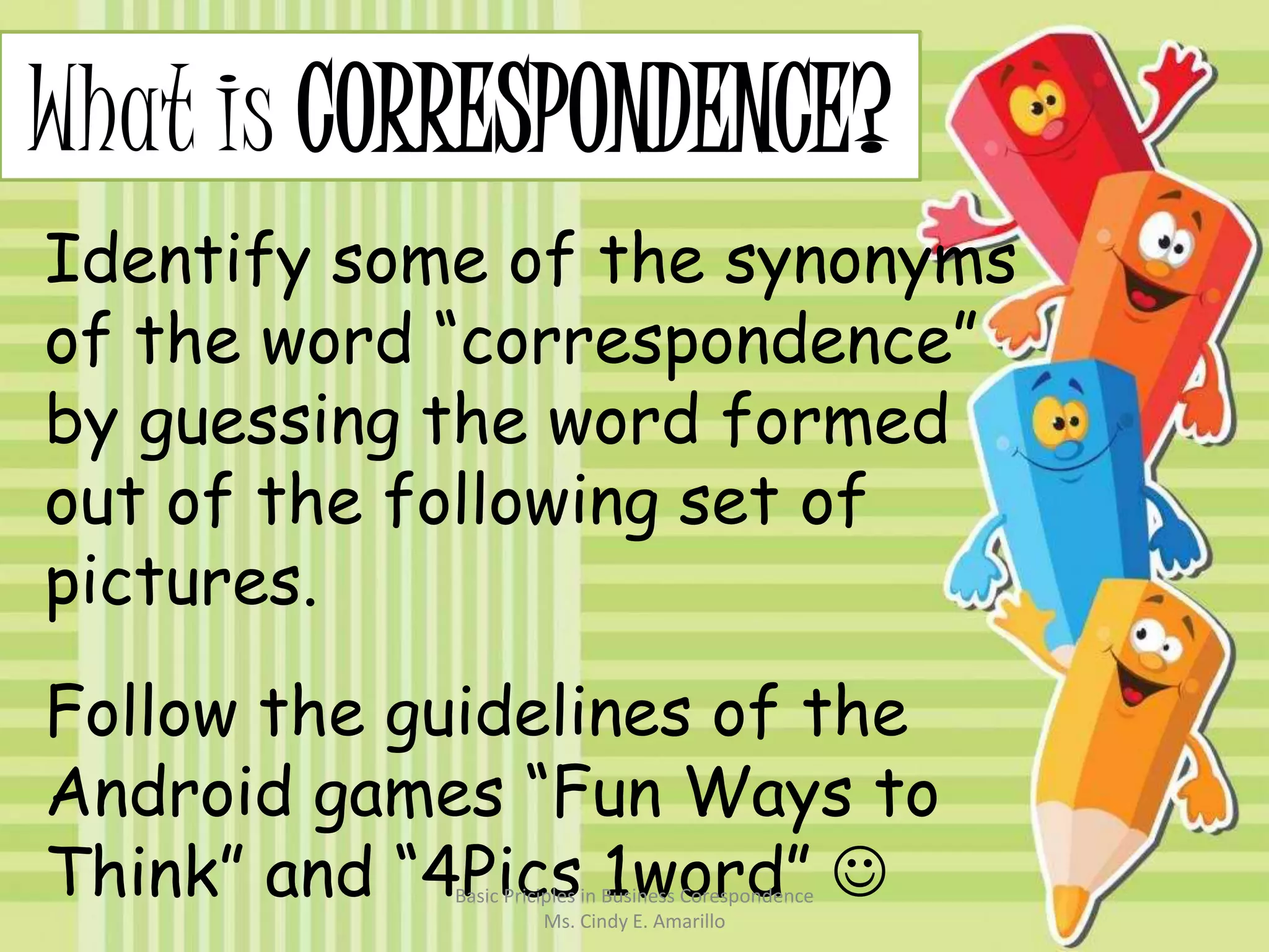 Basic principles in Business Correspondence | PPTX | Resume Writing and ...