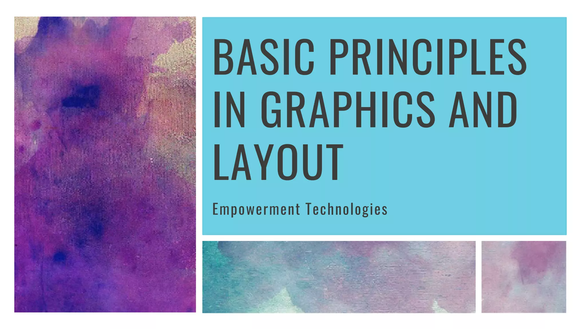 Basic principles in graphics and layout | PPT