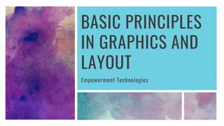 Basic principles in graphics and layout | PPT