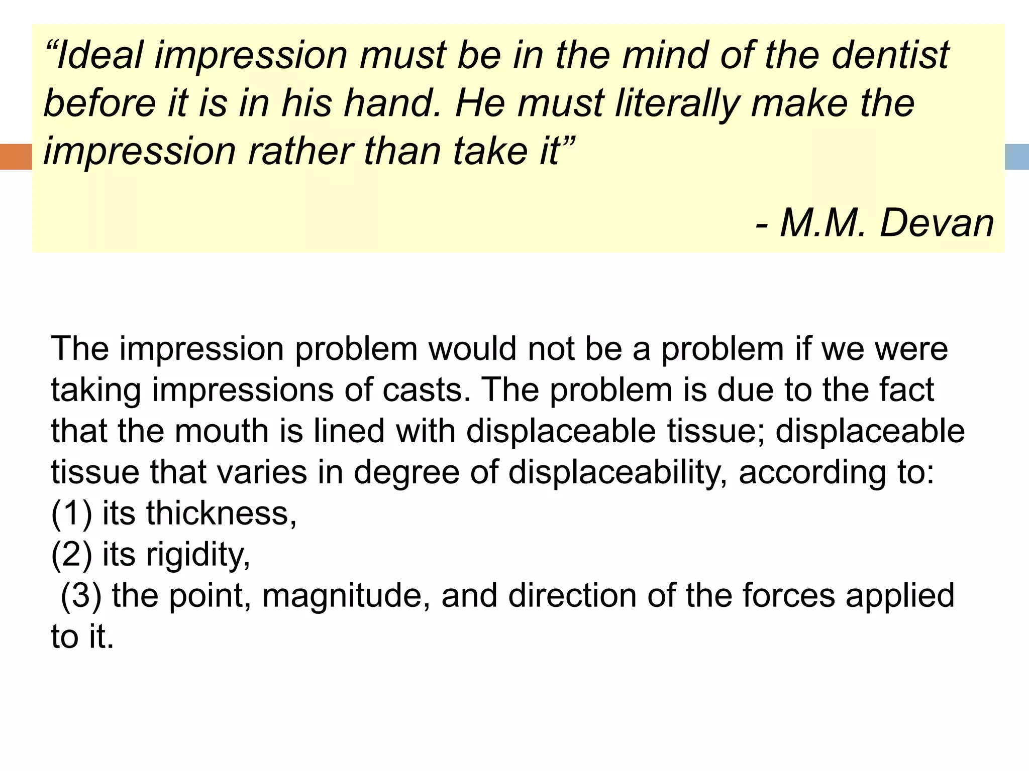 Basic principles in impression making | PPTX