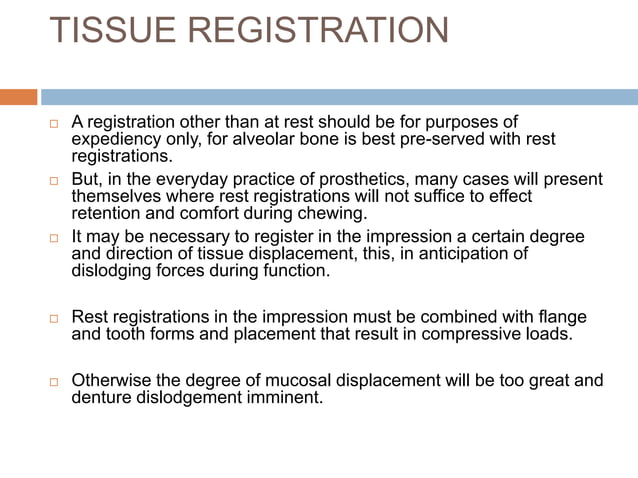 Basic principles in impression making | PPTX | Dental Health | Diseases ...