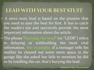 Basic principles in news writing | PPTX