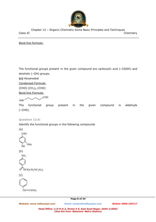 Basic principles in organic chemistry --exercise with solutions | PDF