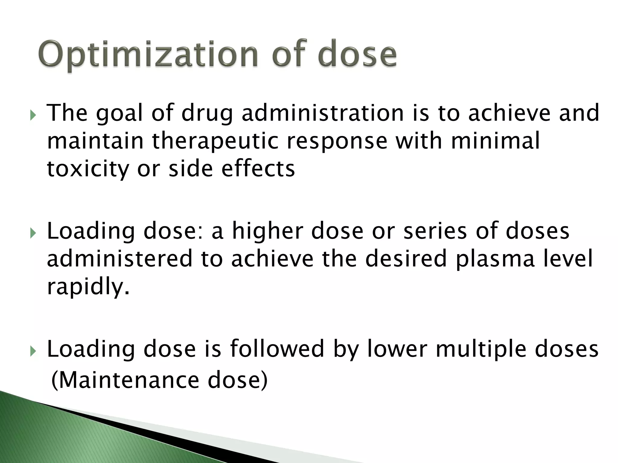 Design and optimizing of dosage regimen - pharmacology | PPT
