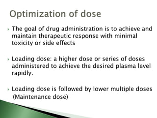 Design and optimizing of dosage regimen - pharmacology | PPT