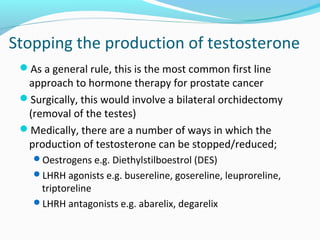 Androgen Deprivation Therapy and Prostate Cancer | PPT