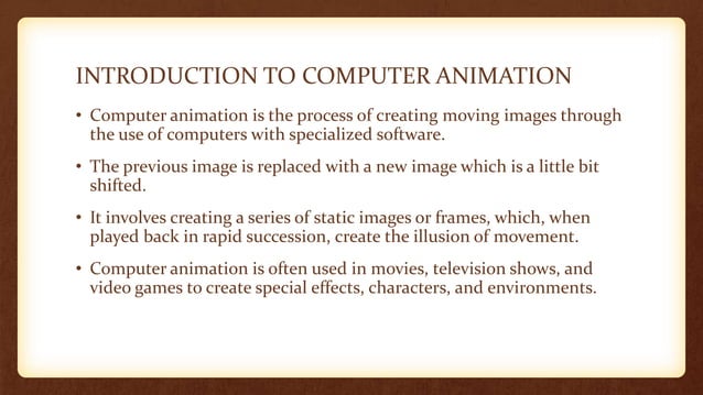 Basic Principles and Types of Animations | PPTX | Computer Animation | Computer Software and ...