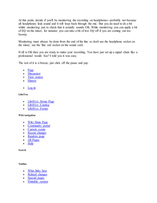 Basic principles of audio recording | DOCX