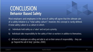Principles of Behavior Based Safety (BBS) | PPTX