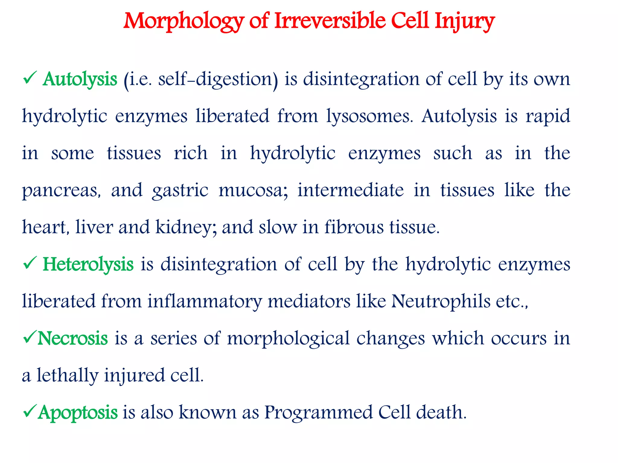 Basic principles of cell injury | PPTX