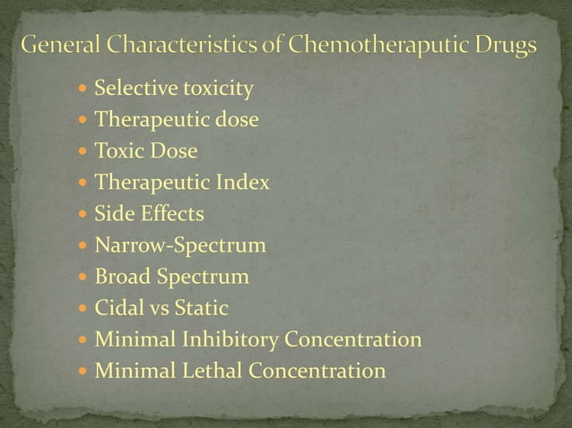Basic Principles of Chemotherapy | PPTX | Chemistry | Science