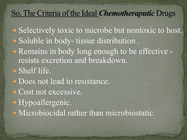 Basic Principles of Chemotherapy | PPTX | Chemistry | Science