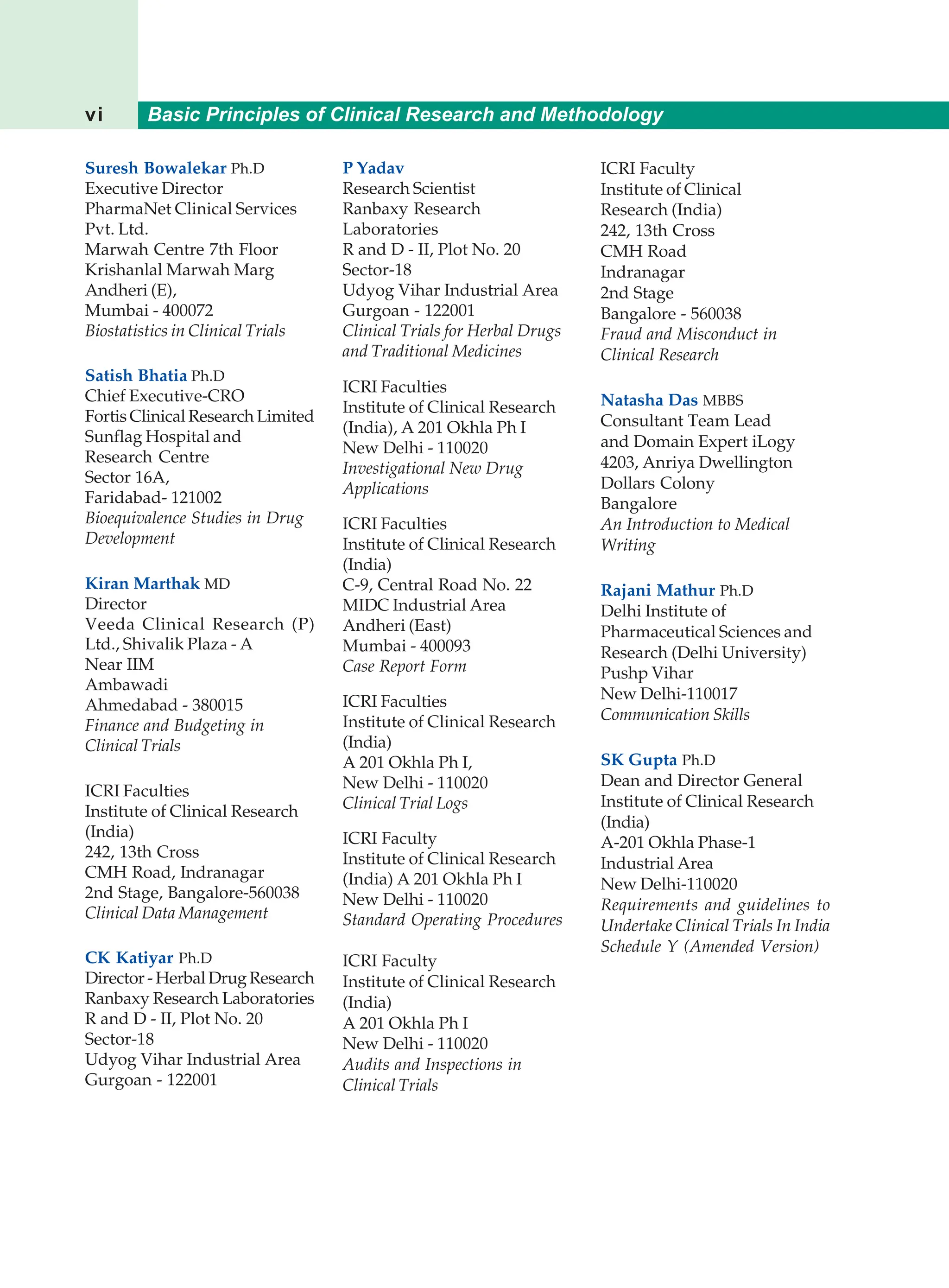 Basic Principles of Clinical Research and Methodology 1st Edition SK GUPTA.Pdf