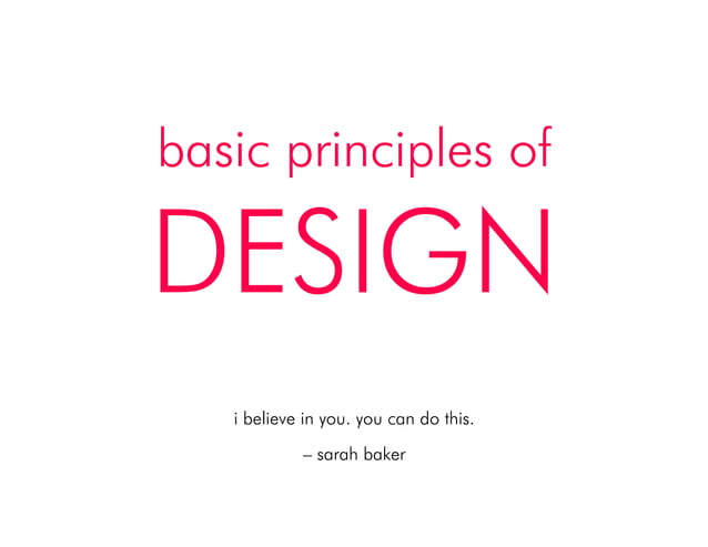Basic principles of design | PPT