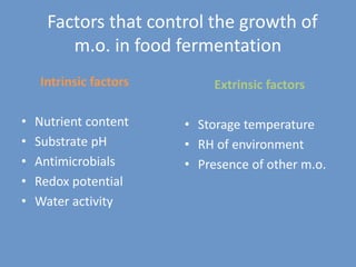 Basic principles of food fermentation | PPTX