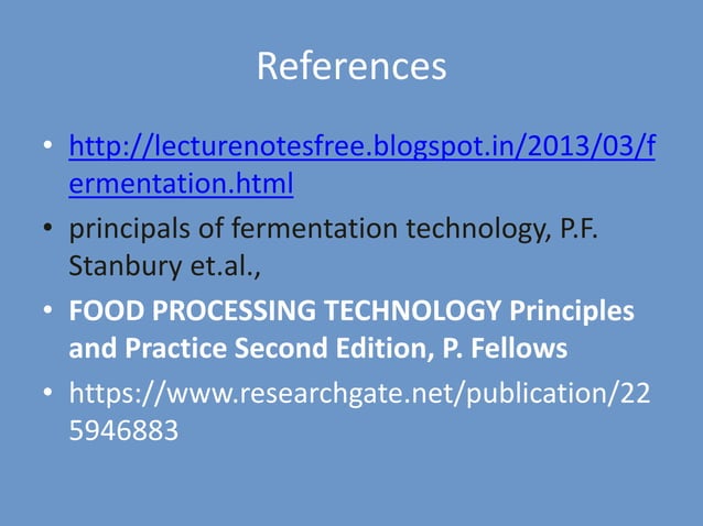 Basic principles of food fermentation | PPTX