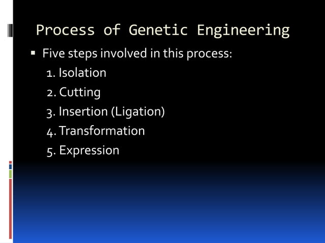 Basic principles of genetic engineering | PPTX