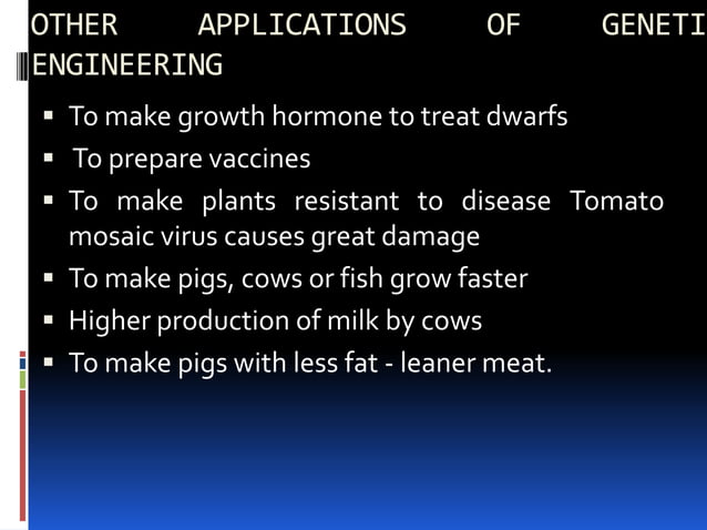 Basic principles of genetic engineering | PPTX