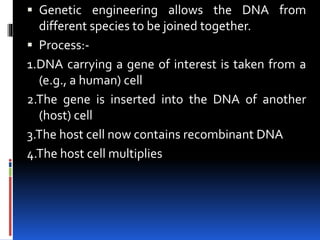 Basic principles of genetic engineering | PPTX