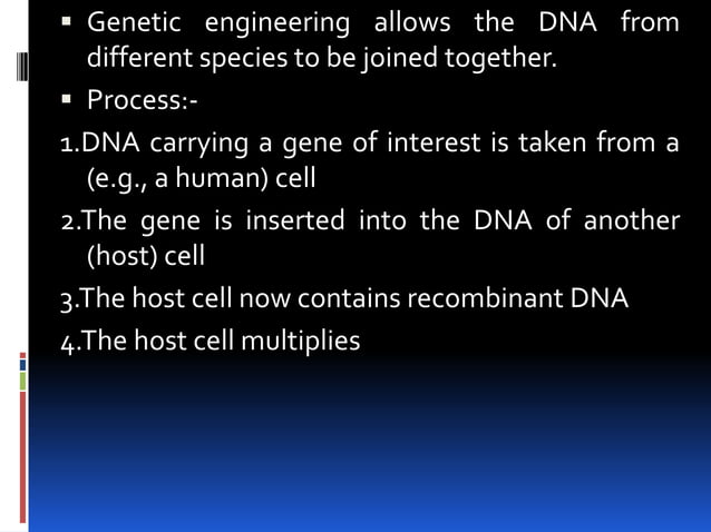 Basic principles of genetic engineering | PPTX