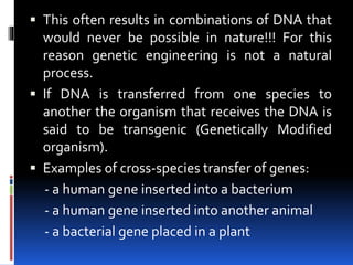 Basic principles of genetic engineering | PPTX