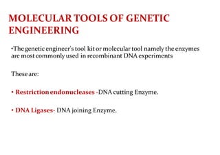 Basic principles of genetic engineering | PPTX