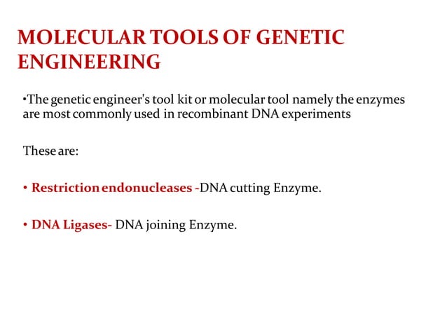 Basic principles of genetic engineering | PPTX