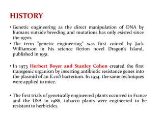 Basic principles of genetic engineering | PPTX
