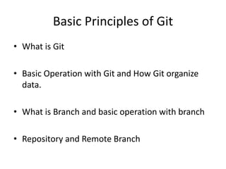 Basic principles of Git | PPT