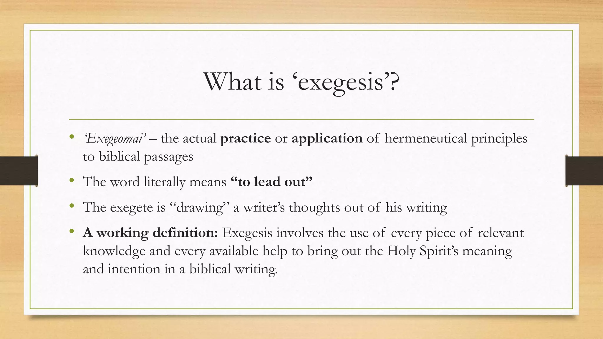 Basic principles of hermeneutics | PPTX