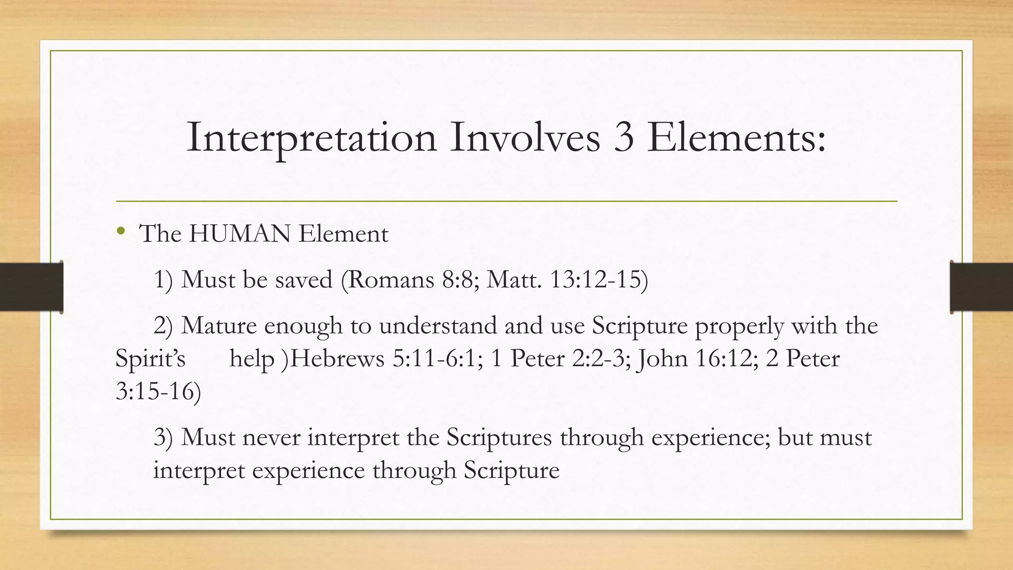 Basic principles of hermeneutics | PPTX