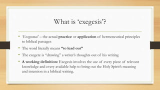 Basic principles of hermeneutics | PPTX