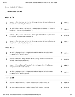 Basic principles of human development across the life span edukite | PDF