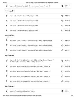 Basic principles of human development across the life span edukite | PDF