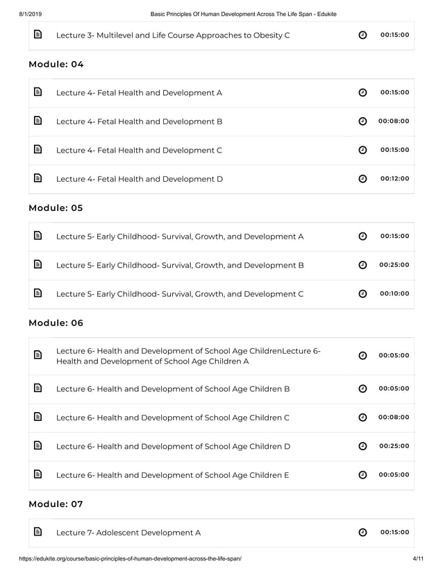 Basic principles of human development across the life span edukite | PDF