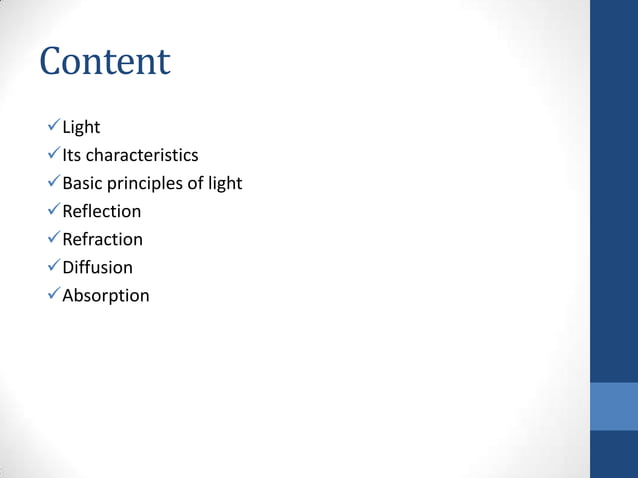 Basic principles of light control | PPTX