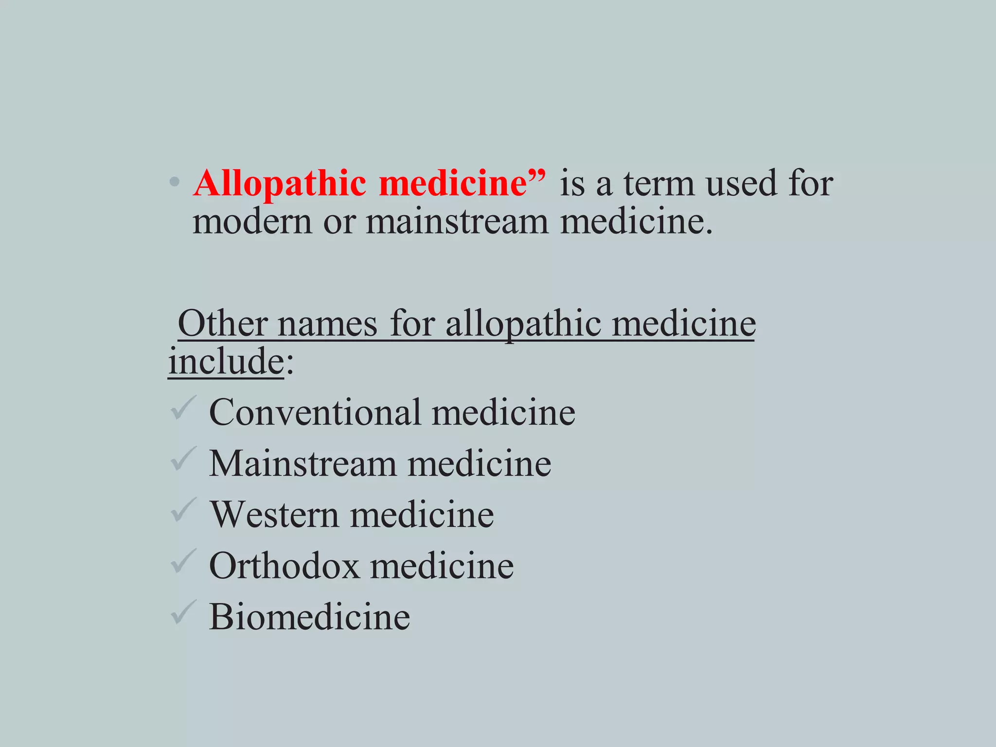 Basic principles of modern medicine | PPTX