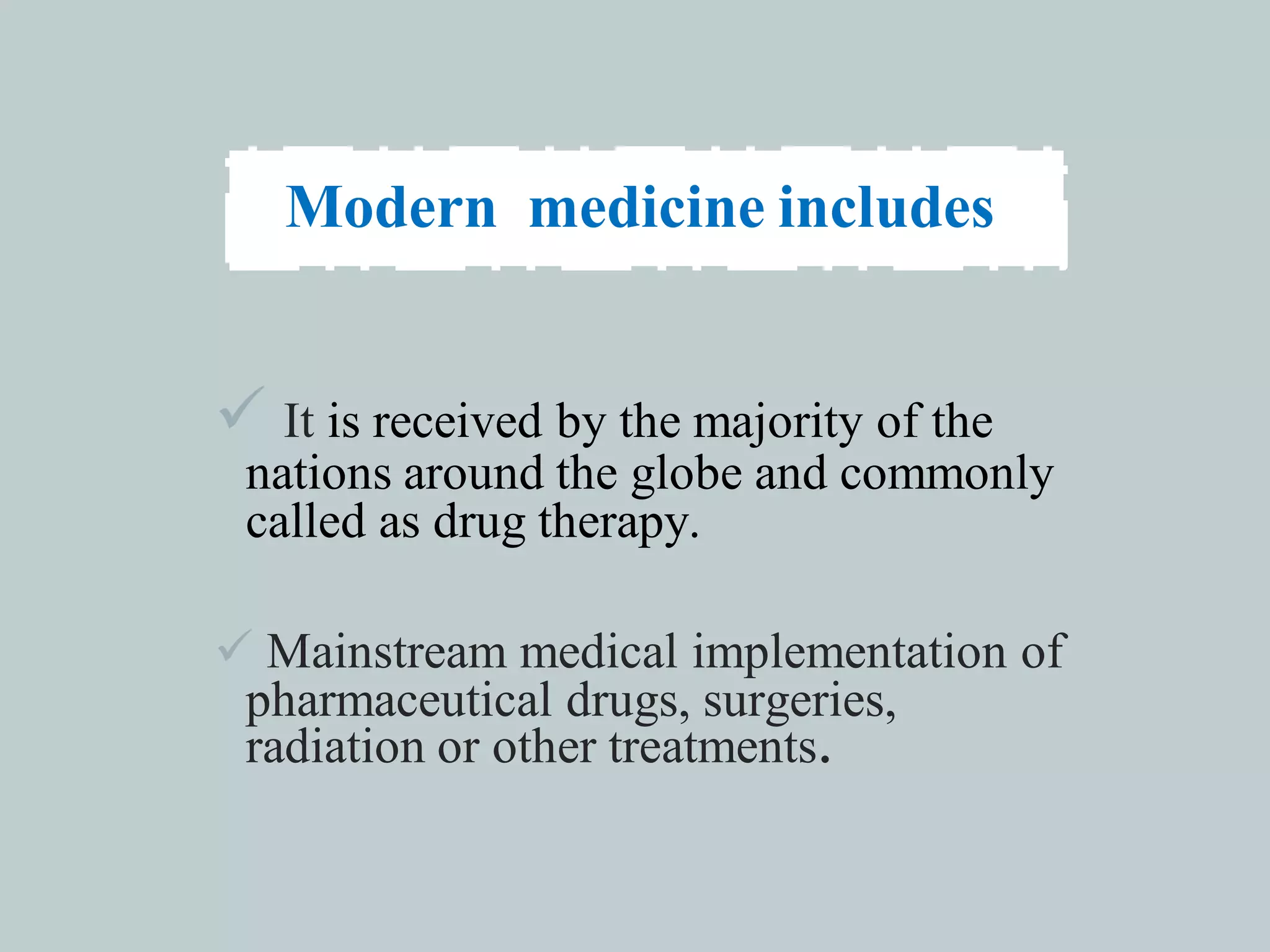 Basic principles of modern medicine | PPTX