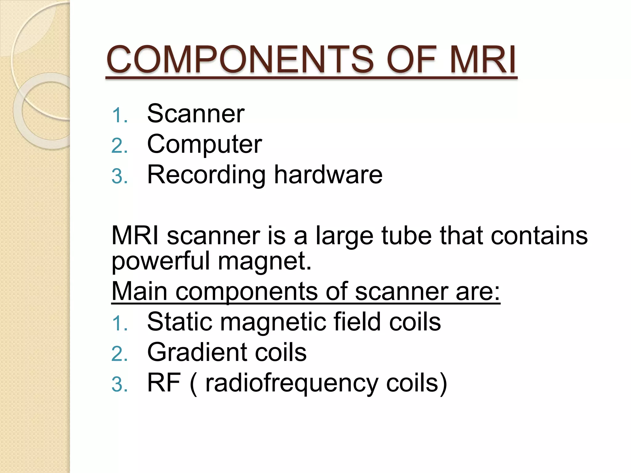 Basic principles of mri | PPTX